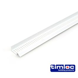 2.4m Plastic Soffit Vent Strip White 10,000mm2 airflow 1137W